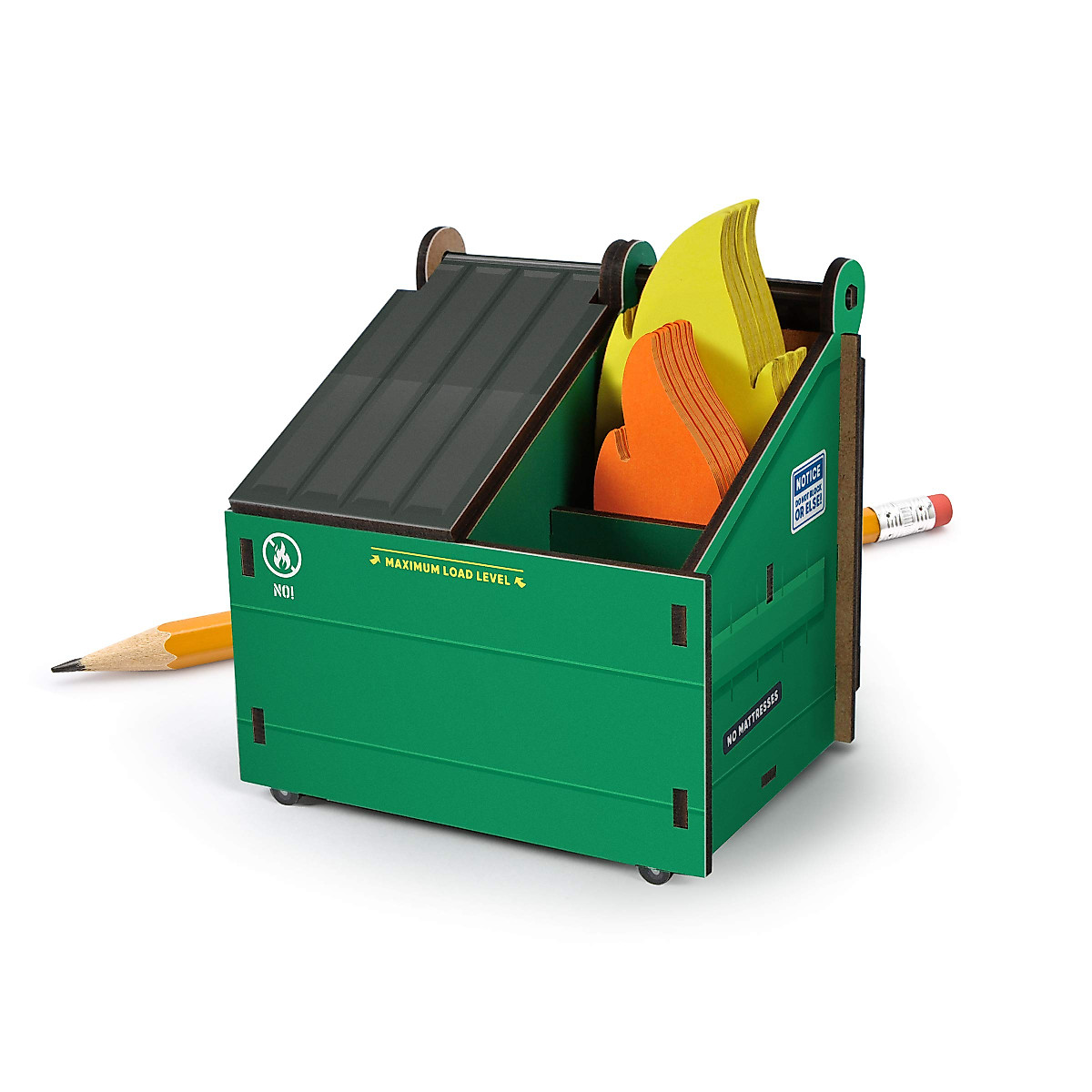 Genuine Fred Desk Dumpster Pencil Holder with Note Cards, assorted (5280917)