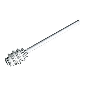 Glass Honey Dipper, 6 Inches Clear Drizzler for Honeypot, Honeycomb Spoon Mixing Stirrer, Honey Server for Honey Jar, Wedding Party Favors, 1 Pack, Dishwasher Safe