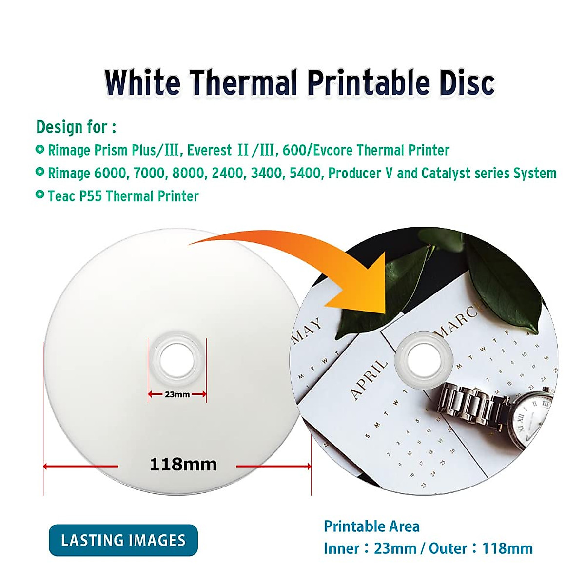 PlexDisc DVD+R 4.7GB 16X White Thermal Hub Printable - 100 Disc Spindle (FFP) - 63C-415-BX