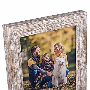 Lyeasw Rustic 4x6 Picture Frame Set of 12, Multi Woodgrain Farmhouse Photo Frames for Wall or Tabletop, Beige