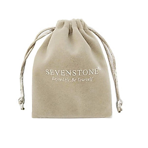 SEVENSTONE 8mm Crown King Charm Bracelet for Men Women Black Matte Onyx Stone Beads, 7.5"