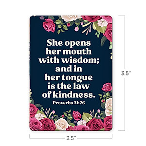 Motherhood Scripture Magnets, Bulk Set of 5 Mothers Day Gifts, Inspirational Christian Fridge Magnets for Women, Cute Religious Bible Verse Tokens for Whiteboards, Classrooms, & Memorization