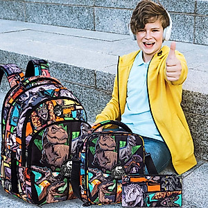 UFNDC Laptop Backpack for Women, 17" Waterproof Travel Computer Bookbag, Cute Anti Theft Rainbow School Bag for College Teenagers Girls