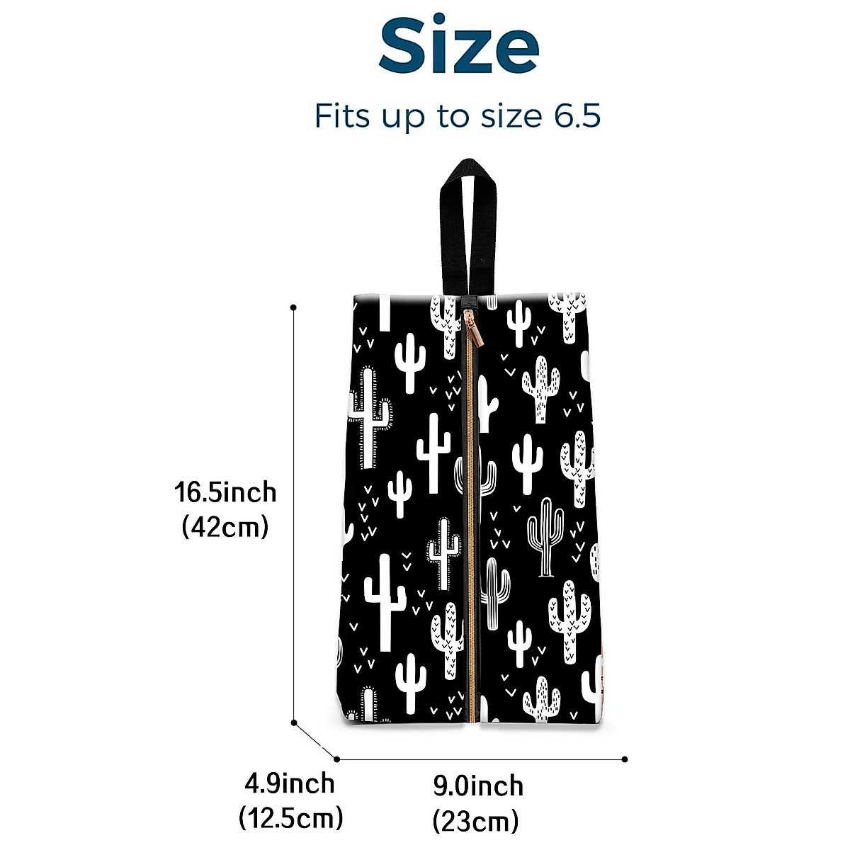 AKMASK Travel Shoe Bags for Travel Essentials, Cute Waterproof Nylon Travel Shoe Bags for Men & Women Shoe Storage Organizer with Rose Gold Zipper Closure, Portable Luggage Organizer Shoe Pouch with