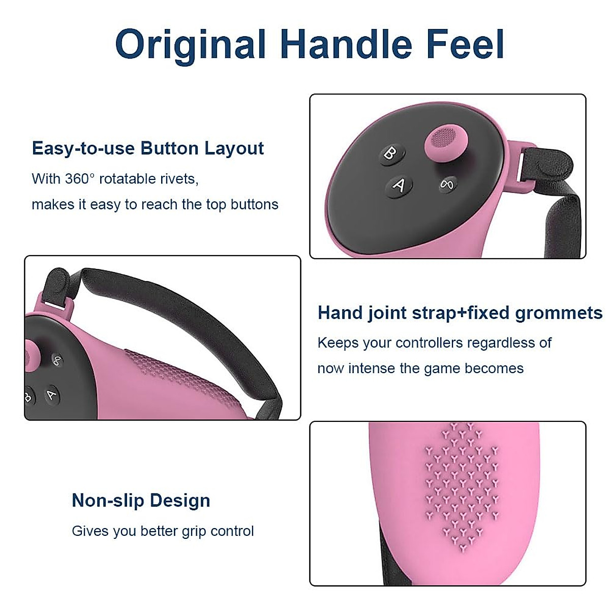 7pcs VR Accessories Set for Meta Quest 3, VR Accessories Protective Cover Includes VR Face Cover,Controller Grips,Headset Cover, Lens Protector, Quest 3 Shell Cover, (Pink)