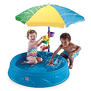 Step2 Play & Shade Pool for Toddlers | Plastic Kids Outdoor Pool, Multicolor