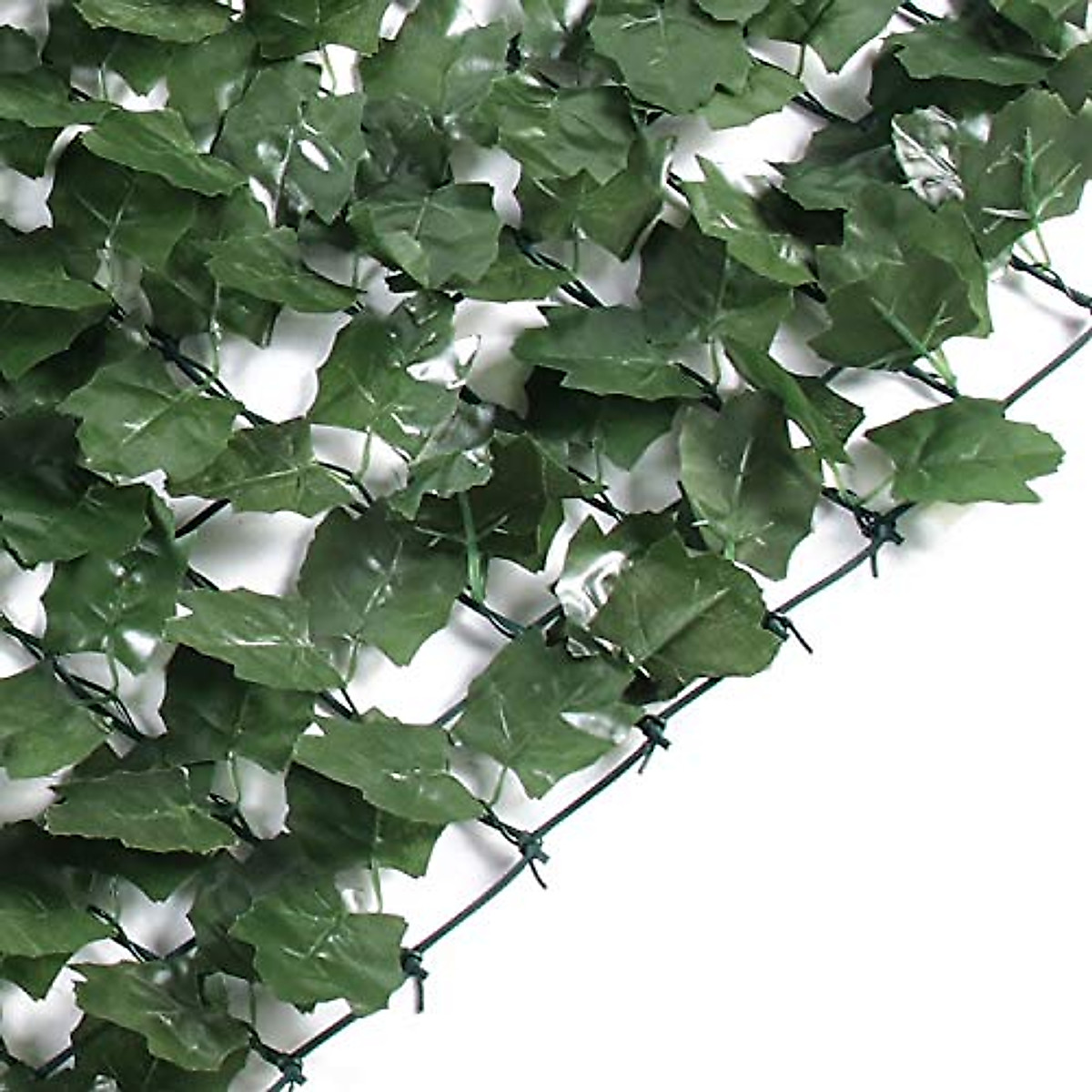 Artificial Ivy Privacy Fence Screen, Faux Ivy Leaves Hedge Fence and Vine,Heavy Duty Fencing Mesh Shade Net Coverfor Wall Home Outdoor Decor, Garden, Yard Decoration (Green) (118', 59')