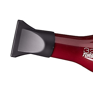 RED PRO 3200 Turbo Pro Detangler AC Hair Dryer, 3 Heat/2 Speed Settings, Cool Shot Button, Powerful Airflow, 3 Additional Styling Attachments with Detangling Pik