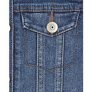 The Children's Place girls Basic Denim Jacket, Azure Wash, Medium US