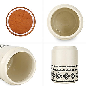 Kopmath Ceramic Kitchen Canister, Airtight Coffee Canister, 29 FL OZ (850 ml), Starry-Sky Bohemian Style, Sturdy & Dishwasher Safe, Food Storage Jar for Coffee Ground Sugar Tea Spice Nut Candy 1pc