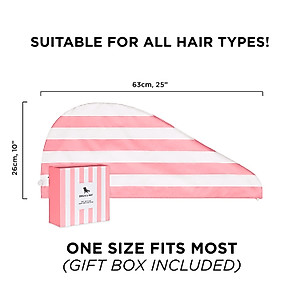 Dock & Bay Beauty Bundle - Hair Wrap & Reusable Make-Up Pads - Super Absorbent, Quick Dry Towel - Ultra Soft, Washable Facecloth with Wash Bag - for The Ultimate Beauty Routine - Peppermint Pink