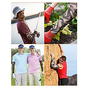 18 Pcs Tattoo Sleeves for Men Arm Sleeves Temporary Tattoo Sleeves Set Arts Fake Tattoo for Women to Cover Arms (Vivid Pattern,Medium)