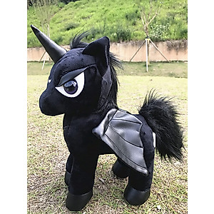 MostaShow Black Unicorn Plush, Weighted Stuffed Animal, Soft Plushie Toys, Gifts for Boys Girls Baby Kids -14 Inch
