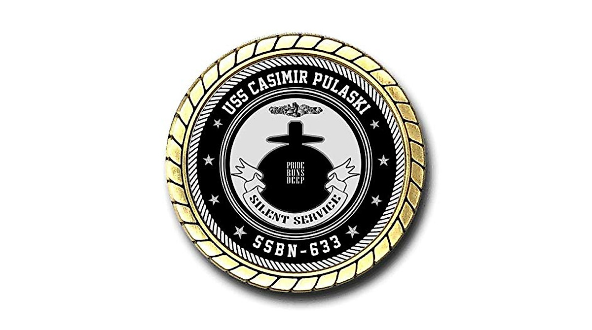 USS Casimir Pulaski Challenge Coin - Official Navy Gift