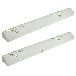 Tebery 2 Pack Toddler Bed Bumpers, Pillow Cushion with Bamboo Cover, Memory Foam Pillow Pads