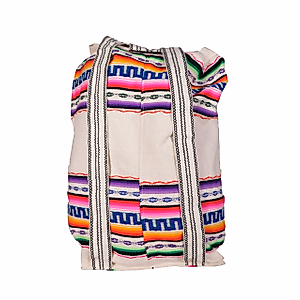 Mandina Fine Wools / White-Andean Motifs Cotton Fabric Multipurpose Backpack