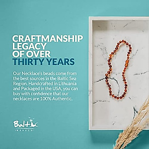 Baltic Wonder Baltic Necklaces (Baroque Polished Cognac) Certified as 100% Authentic Baltic Amber.