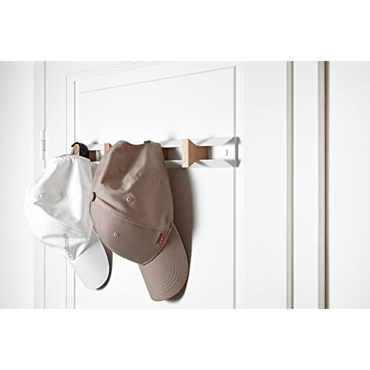 LINENVIBE Wall Hooks for Hanging, Towel Racks for Bathroom, Coat Hooks Wall Mounted (White Matte)