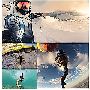 WLPREOE Selfie Stick + Camera Float Accessories Kit for GoPro,19” Waterproof Hand Grip Extension Portable Adjustable Monopod Pole for GoPro Hero 11 10 9 8 MAX 7 Black Silver White/6/5 Black/5S/4/3