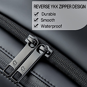 Hanke Carry on Backpack Waterproof Travel Laptop Backpack for Men & Women, Durable Rucksack Weekender Bag Daypack(Graphite Black)