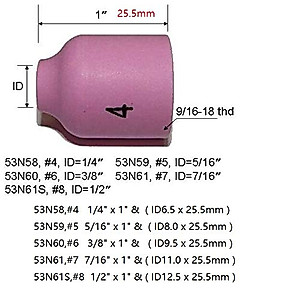 RIVERWELD TIG stubby Gas Lens 17GL332 10N24S 53N61S Kit Fit DB SR WP 17 18 26 TIG Welding Torch 16pcs