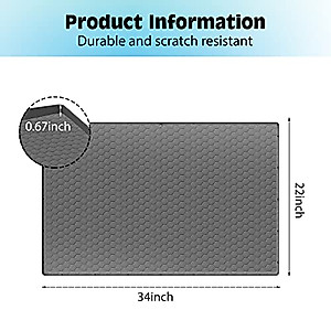 Kitchen Waterproof Under Sink Mat: Silicone Under Sink Liner，Under Sink Liner Drip Tray，34" x 22" Under Sink Kitchen Cabinet Mat，Under Sink Liner Drip Tray，Kitchen Sink Mats