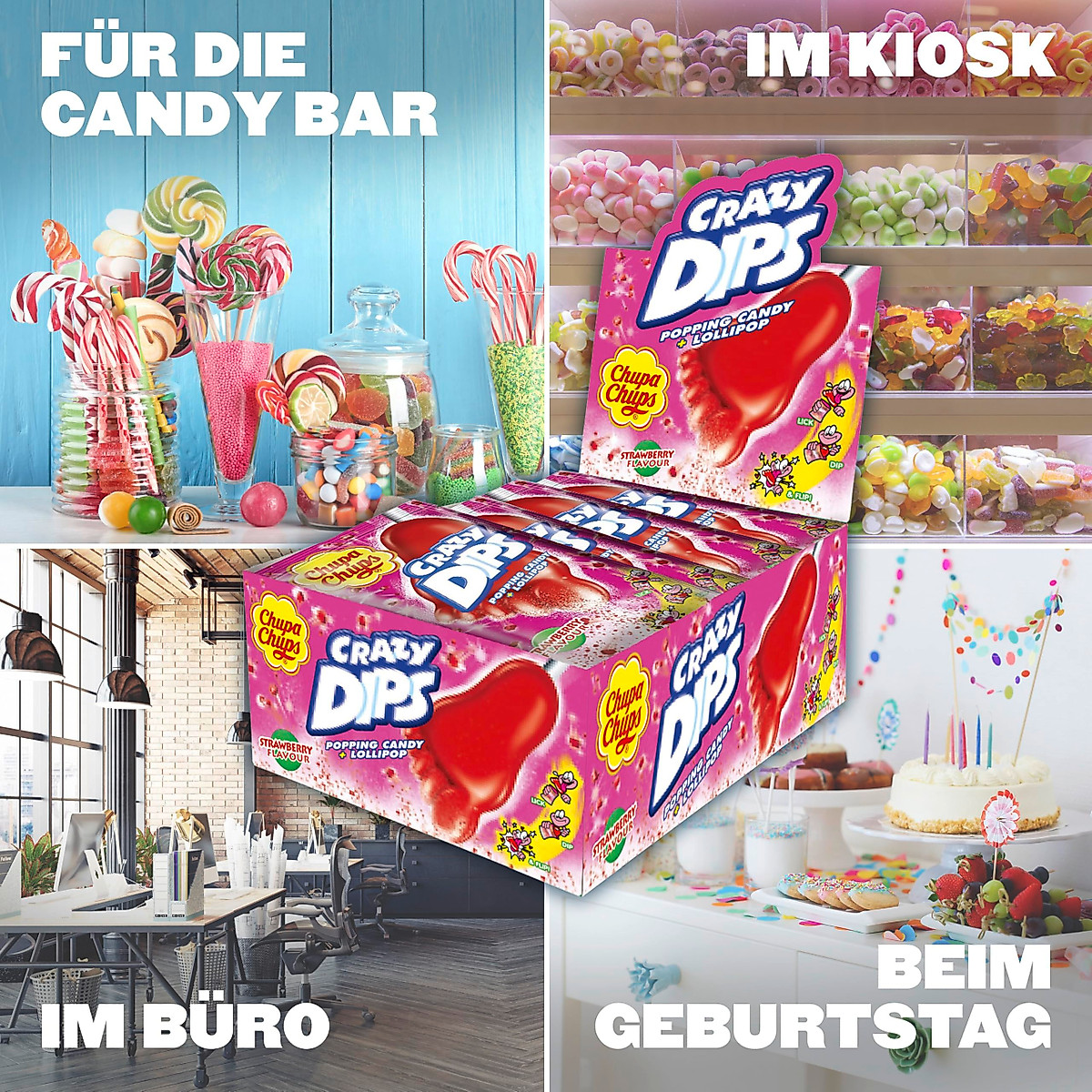 Chupa Chups Crazy Dip "Strawberry" 11.85OZ/336G