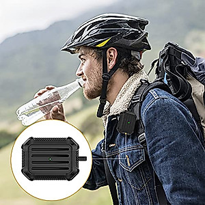 Valkit for AirPods Pro Case Cover for Men with Keychain, Military Full-Body Rugged Protective Case Shockproof Skin Airpod Pro Cover Accessories Cases for Apple Air pod Pro Charging Case - Black