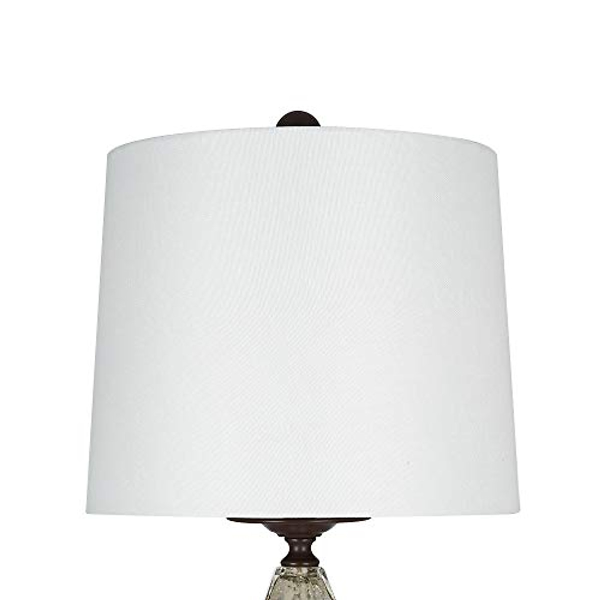 Amazon Brand – Ravenna Home Contemporary Metal Table Lamp with Mercury Glass Accent, LED Bulb Included, 28.5"H, Dark Bronze