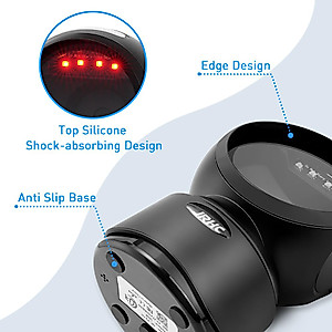 JRHC 1D 2D Desktop Barcode Scanner, Omnidirectional Automatic Sensing Platform Scanner, Hands-Free USB Wired Image Sensing QR Barcode Reader