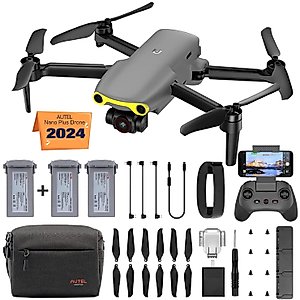Autel Robotics EVO Nano+ Premium Bundle, 249g Mini Drone with 4K RYYB Camera, No Geo-Fencing, PDAF + CDAF Focus, 3-Axis Gimbal, 3-Way Obstacle Avoidance, Nano Plus Fly More Combo, Gray