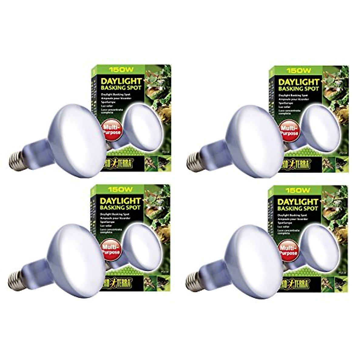 Exo Terra Sun-Glo Basking Spot Lamp, 150-Watt/120-Volt (4 Pack)