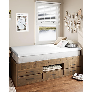 Ferlizer 3" [Twin XL] Mattress Topper, Memory Foam Mattress Topper Twin Extra Long for College Dorm with Ultra Soft Cover & Corner Straps, CertiPUR-US Certified, Grey