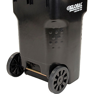Otto 65-Gallon Mobile Trash Container, Black