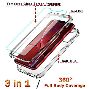 FIRMGE for iPhone 11 Pro Case 5.8 Inch, with [2 x Tempered Glass Screen Protector] 360 Full-Body Coverage Military Grade Heavy Duty [Shockproof] [Scratch-Resistant] Phone Protective Cover- LK004