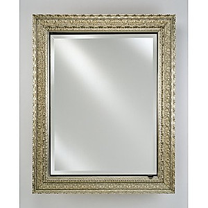 Signature Single Door Medicine Cabinet Finish: Valencia Antique Silver, Size: 26" x 20"