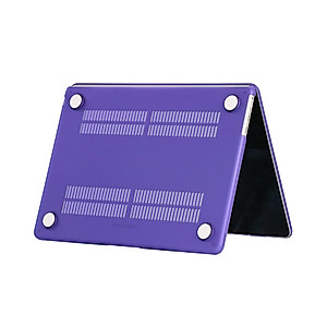 RUBAN Case for MacBook Air 13 inch Case 2022, 2021-2018 Release A2337 M1 A2179 A1932 - Protective Snap On Hard Shell Cover and Keyboard Cover for Version MacBook Air 13 with Touch Bar (Purple)