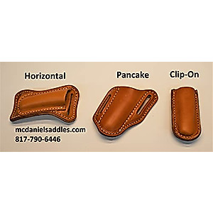 McDaniel Custom Saddles Russet Leather Knife Sheath Folding Hunter