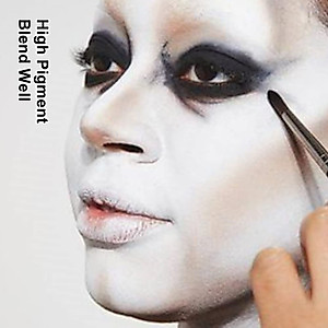 Mysense Matte Black Single Eyeshadow Palette, Pressed Powder Eye Shadow, Smooth Eye Black Powder Makeup, High Pigment Long Lasting Vegan & Cruelty Free, 202# Black