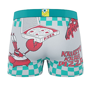 CRAZYBOXER Spongebob Krusty Krab Pizza Men's Boxer Briefs (2 pack)