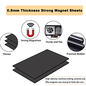 40 Pcs Die Storage Pockets and Magnet, 0.5mm Thickness Magnetic Sheets for Die Storage, 5.5 x 7.5 Inch Craft Die Storage Envelopes, Magnetic Die Storage, Stamp and Die Storage Pockets