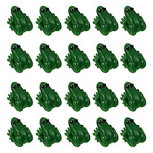 Yardwe 20pcs Resin Mini Frogs Realistic Frog Miniature Figurines Animals Model Cupcake Toppers DIY Crafts Fairy Garden Moss Landscape Terrarium Ornament Accessories