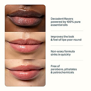 Cliganic Organic Lip Balm Set - 6 Tropical Flavors - 100% Natural Moisturizer for Cracked & Dry Lips (Packaging May Vary)