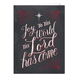 Celebrate the Season Chalkboard Christmas Card Assortment Pack / 25 Greeting Cards Set / 5 Holiday Designs Versed Inside With White Envelopes