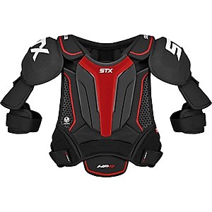 STX Ice Hockey HP SPH0 SR 01 BK/RD Stallion HPR Senior Shoulder Pad, Small, Black/Red