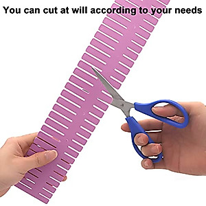 DUTWROY 24Pcs Adjustable Drawer Dividers 14.5Inch Plastic Storage Drawers Divider Pink DIY Grid Drawer Organizer Dividers for Socks Underwear Makeup Clothes