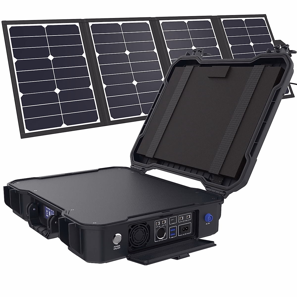 MONTEKSOLAR X1000 Solar Generator 1000W With 80W Solar Panel, Portable Power Station 1010Wh Emergency Backup Lithium Battery,120V Sine Wave AC Outlets for Home Outdoor Camping Hunting Travel