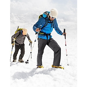 FREE SOLDIER Men's Fleece Lined Outdoor Cargo Hiking Pants Water Repellent Softshell Snow Ski Pants with Zipper Pockets (Army Green 40W x 32L)