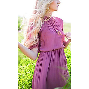 UYT Tassel Pendant Necklace Handmade Straw Wicker Braid Statement Pendant Y-Shaped Long Chain Necklace for Women