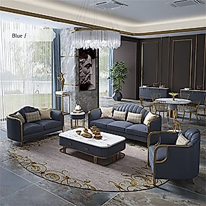 SLNFXC Home Furniture Bedroom Small Leisure Lazy Sofa Combination Living Room Leather Large Sofa